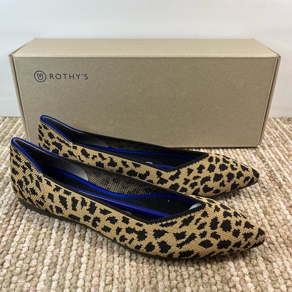 Rothy's | Shoes | Rothys The Point Leopard Print Wos Sz 7 | Poshmark